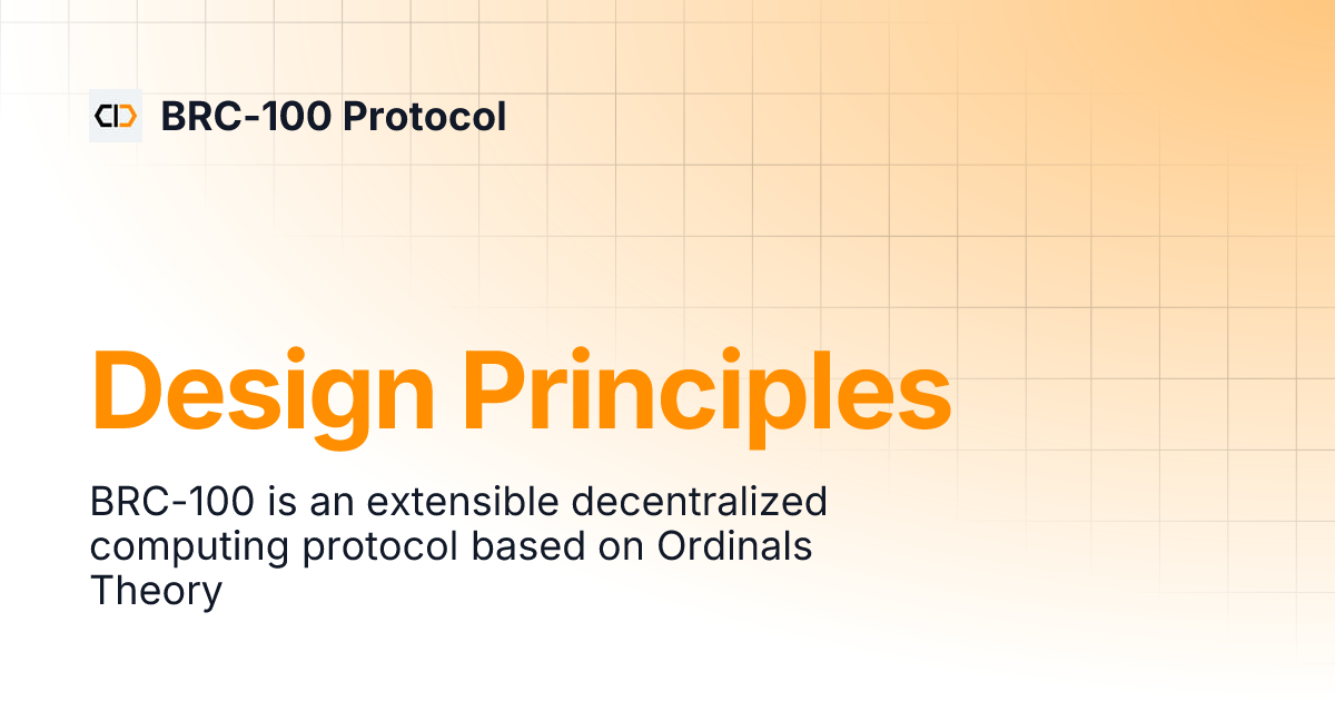 Design Principles | BRC-100 Protocol